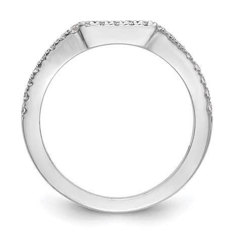 14k White Gold Real Diamond Wedding Band Au