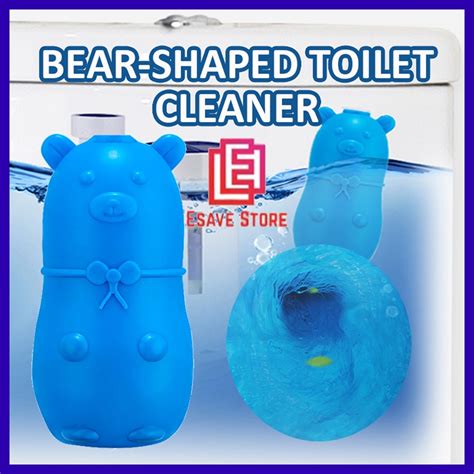 Blue Bear Toilet Flush Bowl Cleaner Bear Shaped Toilet Cleaner Detergent Deodorizer Shopee