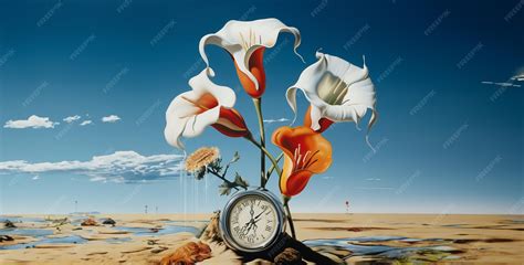 Premium Ai Image Salvador Dalis Melting Clocks Combined With Georgia