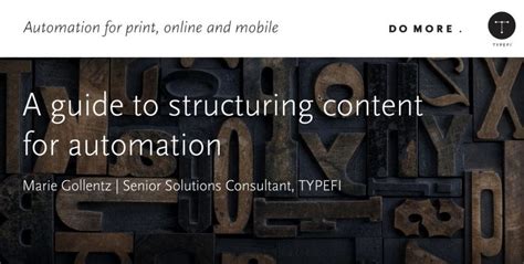 Structuring Your Content For Automation Cidm