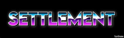 Settlement Text Effect And Logo Design Word