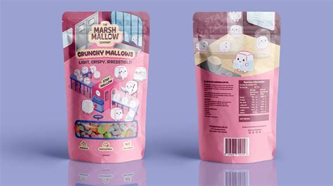 Dehydrated Marshmallows Branding And Packaging Design Behance