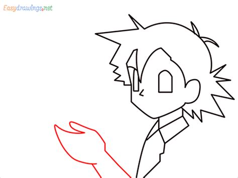 How To Draw Ash Holding Pikachu Step By Step Easy Phase