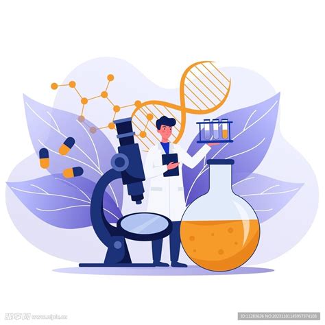 科学家插画设计图卡通设计广告设计设计图库昵图网