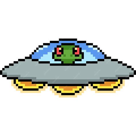 Premium Vector Pixel Art Of Alien Ufo Invader