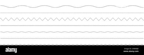 Various Dotted And Dashed Lines For Graphic Design Stock Vector Image