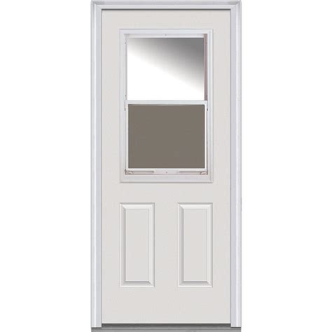 Mmi Door 34 In X 80 In Vented Left Hand Inswing 1 2 Lite Clear Glass