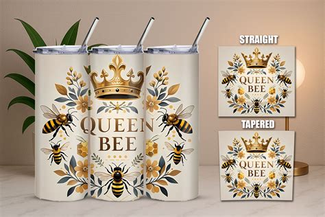 Bee Crest Royal Look Skinny Tumbler Graphic By Inspiredlayouts