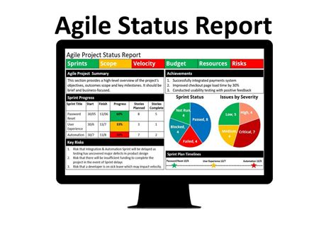 Agile Project Status Report Template Agile Kpis Agile Reporting