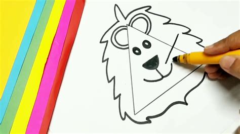 How To Draw A Lion Using Shapes