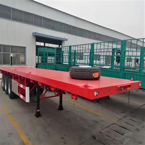 Three Axle Flatbed Tractor Trailer For Sale