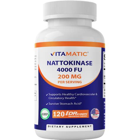Nattokinase 4000 Fu Servings 120 Dr Capsules Vitamatic