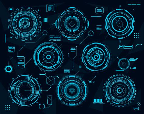 Hud Futuristic Circular Interface Data Graphs 23557040 Vector Art At