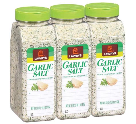 Lawrys Big Bottle Spices Coarse Ground Garlic Salt With Parsley 33