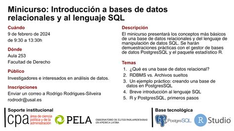 Minicurso Introducción A Bases De Datos Relacionales Y Al Lenguaje Sql