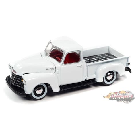 1950 Chevrolet Stepside Truck Gloss White Johnny Lightning 1 64