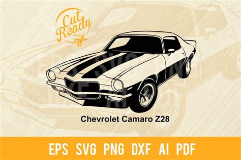 Chevrolet Camaro Z28 Svg Classic Cars Svg Cut Ready Clip Art