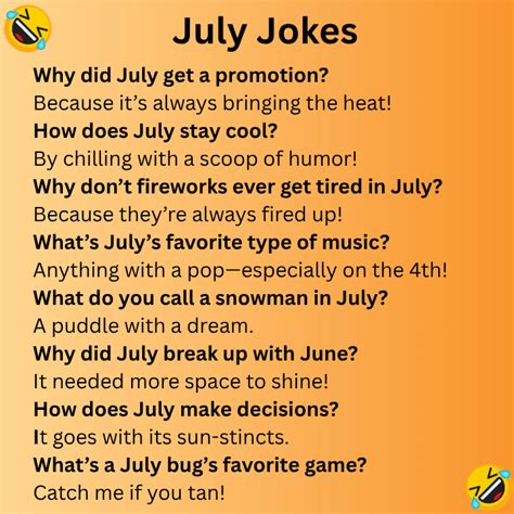 July Jokes To Keep Your Summer Laughing Funny July Humor