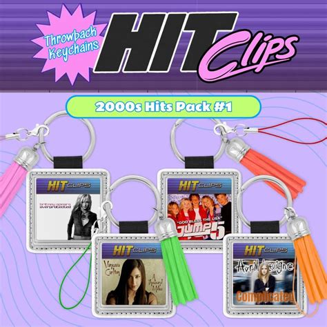Throwback Hit Clips Inspired Keychains Britney Spears Retro 2000s Y2k T For Millennials