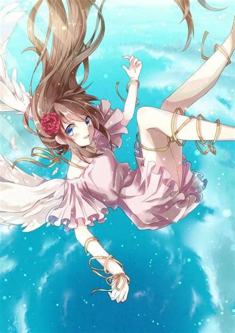 Anime Girl Angel With Brown Hair