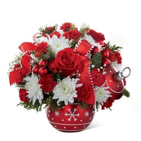 Snowflake Joy Christmas Flower Bouquet At Send Flowers Christmas