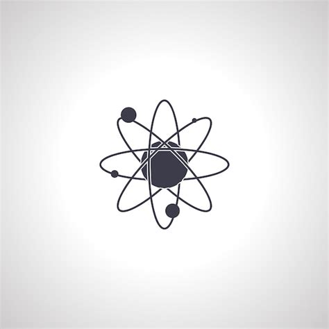 Premium Vector Atom Icon Atom Structure Atomic Nucleus And Spinning
