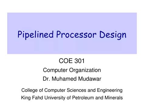Ppt Maximizing Computer Processor Efficiency Through Pipelining Design Powerpoint Presentation
