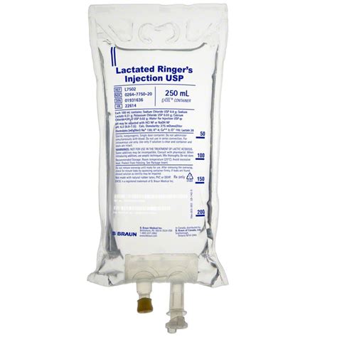 Lactated Ringers Iv Bags Balanced Electrolyte Solution — Mountainside
