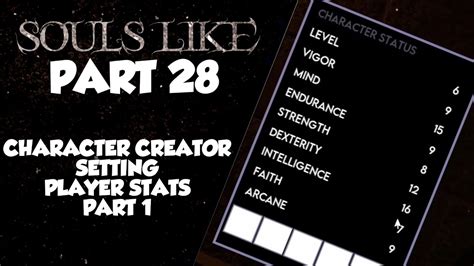 Souls Like Tutorial Part 28 Character Creator Setting Player Stats Part 1 Unreal Engine 5