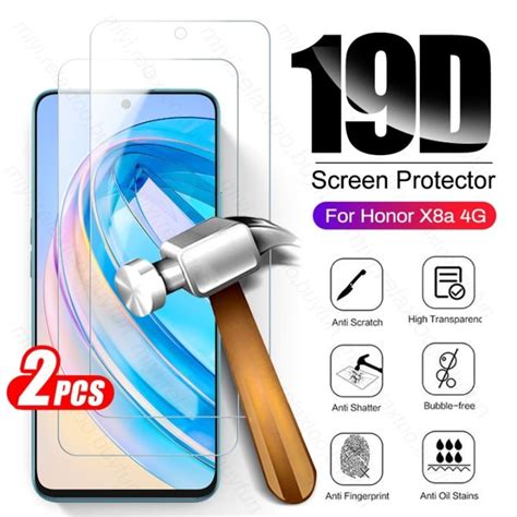 2pcs Full Cover Tempered Glass For Honor X8a 4g 2023 Crt Lx1 67 Screen