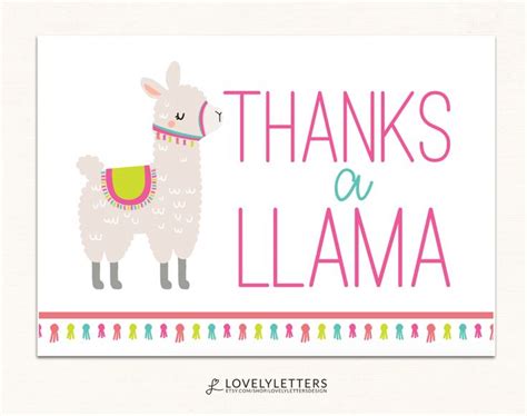 Llama Thank You Cards Printable At Harrison Fulton Blog