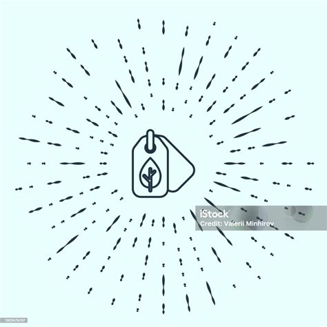 회색 배경에 격리 된 잎 기호 아이콘검은 선 태그 에코 그린 배너 라벨 태그 로고 스티커 추상 원 임의점 벡터 Friendly