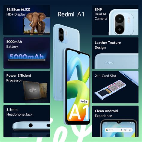 Xiaomi Redmi A1 launched in three colours with stock Android 12 ...