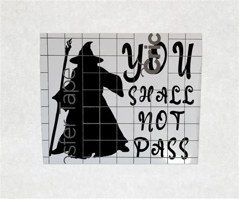 You Shall Not Pass Wizard Decal Etsy