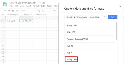 Convert Date Format From Dot To Slash Or Hyphen In Google Sheets