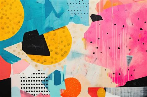 Polka Dots Collage Art Backgrounds Premium Photo Illustration Rawpixel