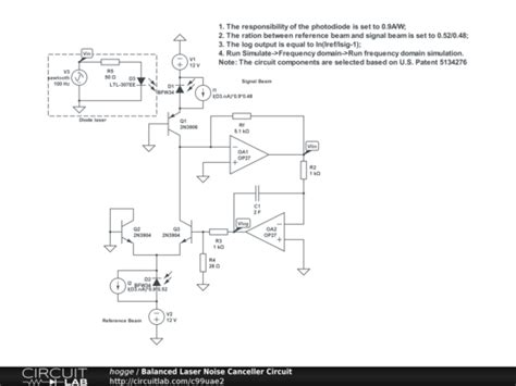 Balanced Laser Noise Canceller Circuit Circuitlab