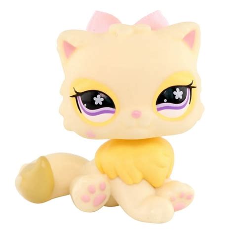 Unbranded Mini Lps Shop Cream Yellow Persian Cat Sitting Kitty Figure
