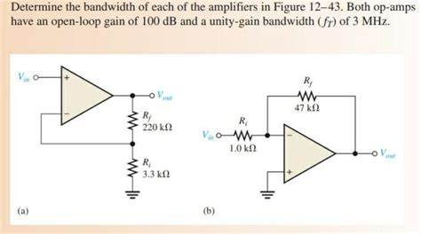 [answered] Determine The Bandwidth Of Each Of The Amplifiers In Figure Kunduz