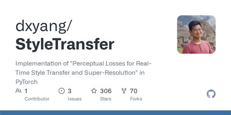 Github Dxyangstyletransfer Implementation Of Perceptual Losses For