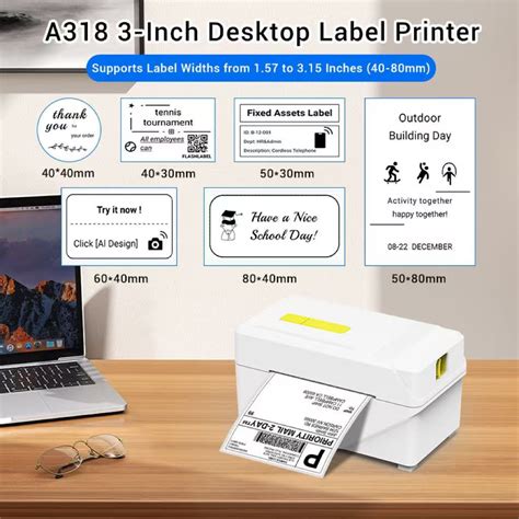 Flashlabel Thermal Printer Bluetooth Ios Android Ios A73 Inch Label