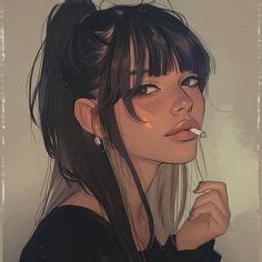 Bad Girl Ilustração De Retrato Personagens De Inspiração Ideias