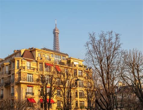 The Eiffel Tower In Winter Paris France Editorial Stock Photo Image Of Arrondissement