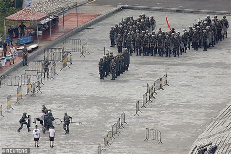 Chinese Security Forces Prepare To Use Terrifying Giant Forks On Hong Kong Protesters Daily