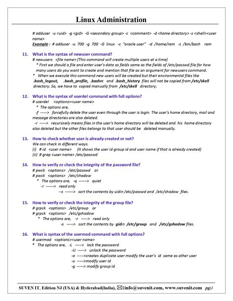 quick reference for linux administration pdf