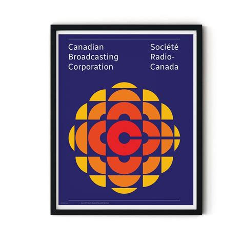 Vintage Cbc Logo Print Burton Kramer Graphic Design Art Etsy Canada