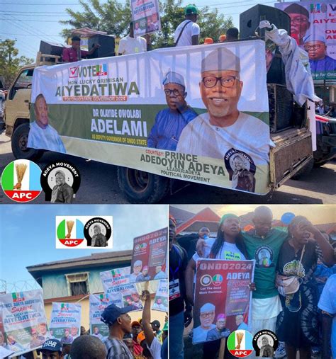 Prince Adeya Adedotun Rallies Supporters For Aiyedatiwa As Campaign Train Reaches Ondo West