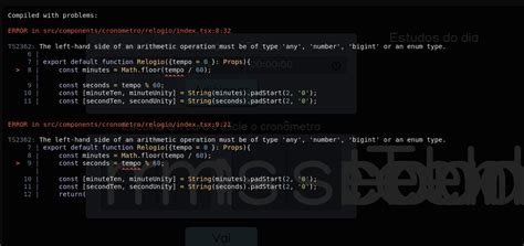 [dúvida] ts2362 the left hand side of an arithmetic operation must be