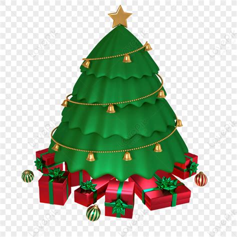 3d 녹색 크리스마스 트리 선물 상자입니다 크리스마스 일러스트 선물 상자 일러스트 종 일러스트 Png 일러스트 무료 다운로드 Lovepik