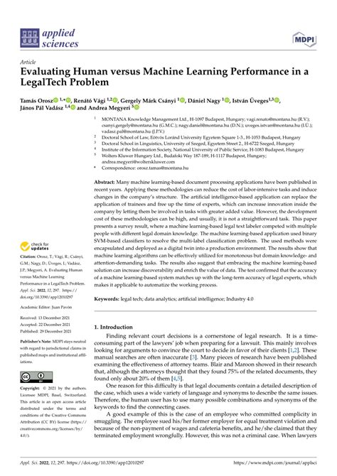 Pdf Evaluating Human Versus Machine Learning Performance In A